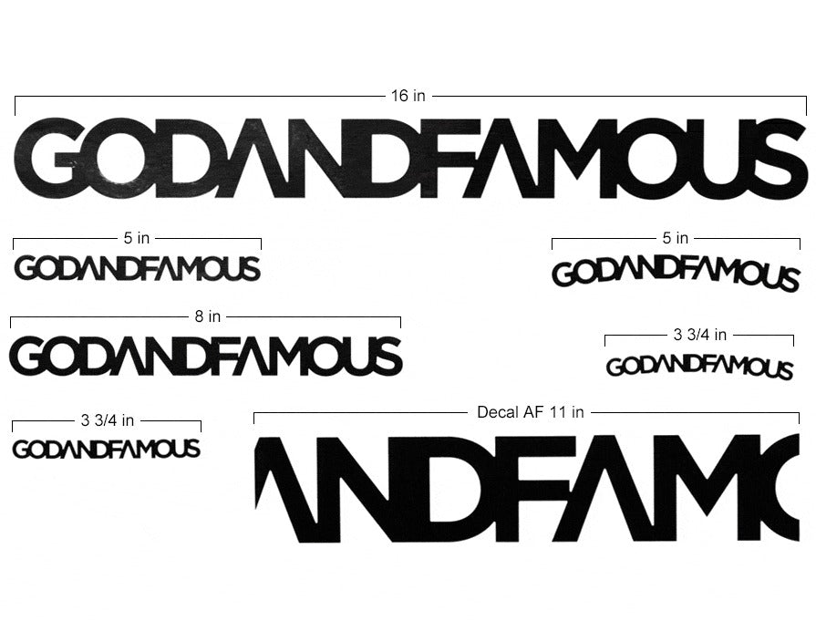 GOD&FAMOUS "VINYL DECAL" – BICYCLE STUDIO MOVEMENT