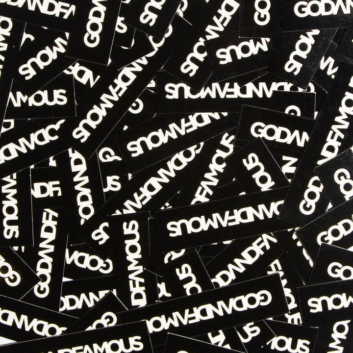 GOD＆FAMOUS BOX LOGO STICKER (3 in.) – BICYCLE STUDIO MOVEMENT