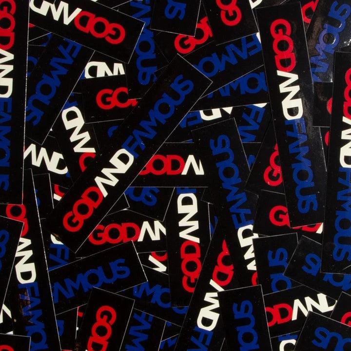 GOD&FAMOUS "RWB BOX LOGO STICKER" – BICYCLE STUDIO MOVEMENT